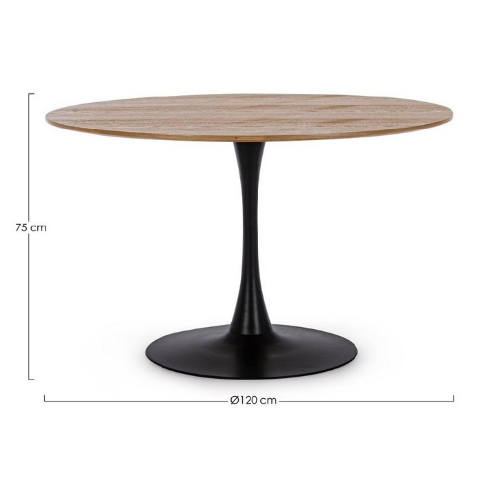 Bizzotto Bloom Round Veneer Top Table D120 Dining Tables Dining - The ...
