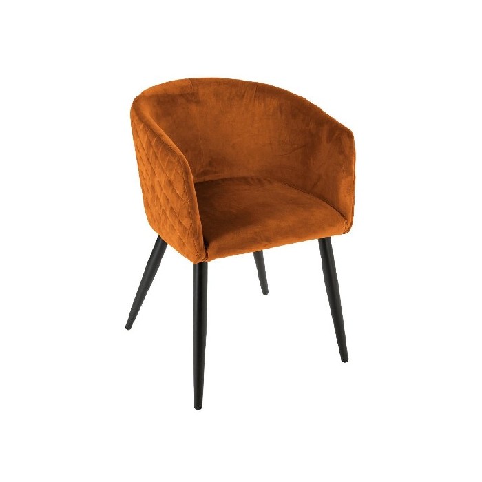 Atmosphera Armchair Marlo Velvet Amber Dining Chairs Dining - The Atrium
