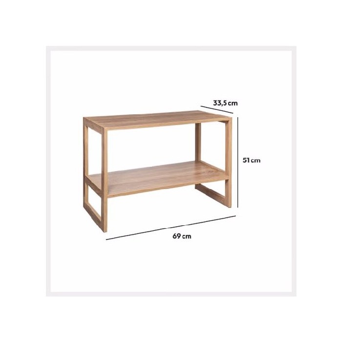 5Five Stackable Shelf 2 Compartment Natural Wood Shelving Systems ...