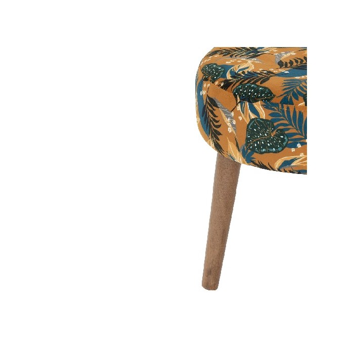 Atmosphera Sango Ochre Leaf Side Stool Seating Accents Living - The Atrium