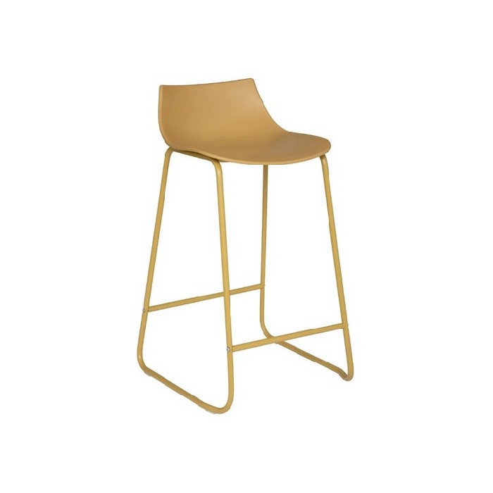 Otac Counter Stool With Tubular Metal Frame And Ocher Yellow Pp Seat ...