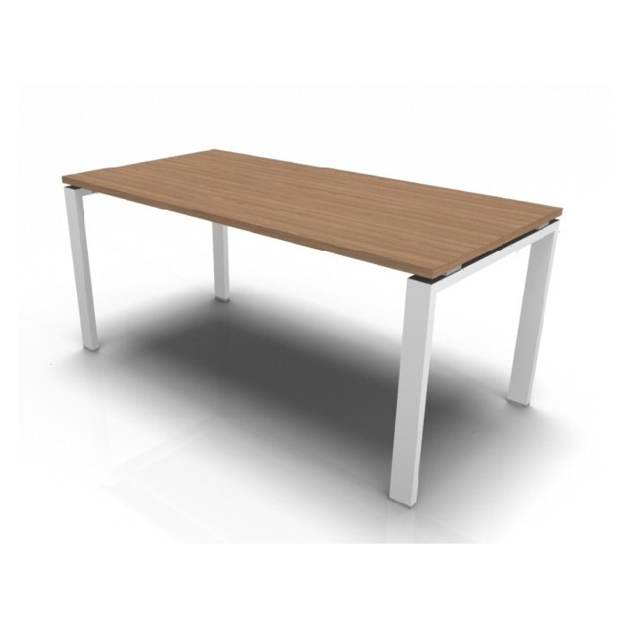 Bridge Desk 160X80 25Mm Light Walnutwhite Metal Office Desks Office ...
