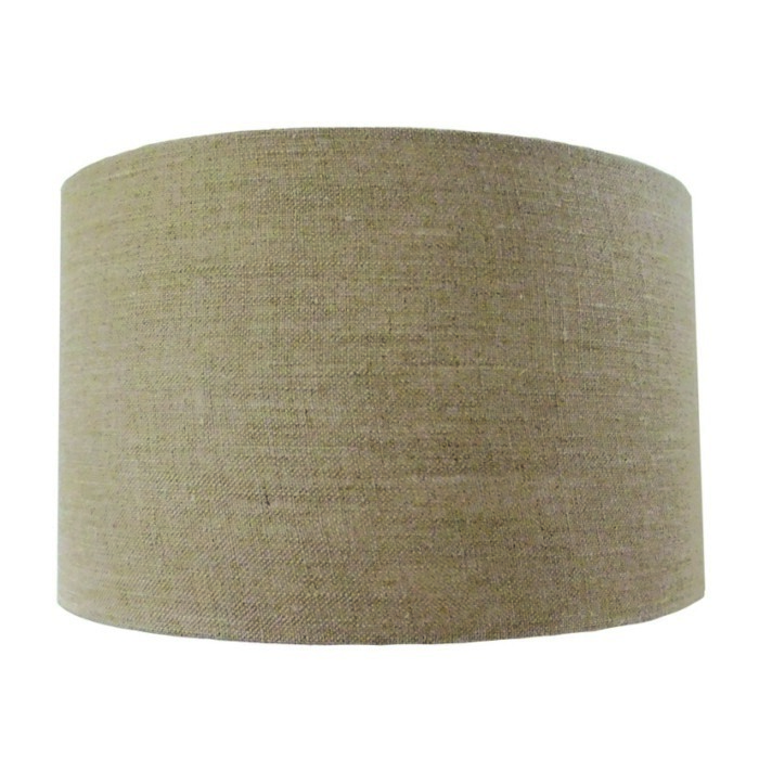 30Cm Natural Linen Cylinder Shade Shades Lighting - The Atrium