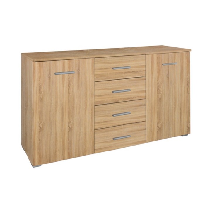 Flexx Combi Chest With 2 Doors And 4 Drawers Finished In Sonoma Oak ...