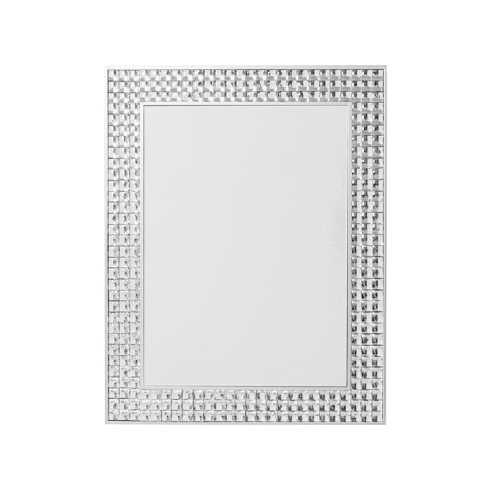 Kare Wall Mirror Crystals Silver 80X100cm Mirrors Home Decor - The Atrium