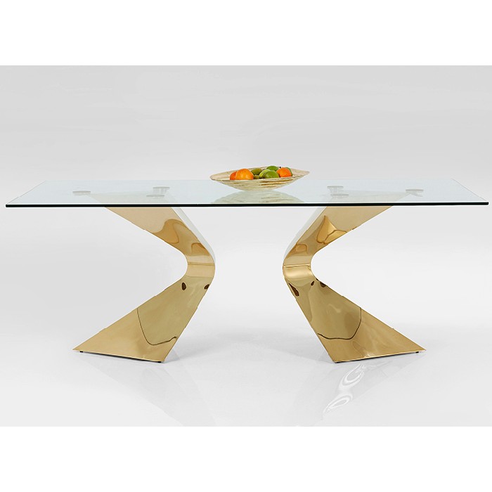 Kare Kare Table Gloria Gold 200X100cm Dining Tables Dining - The Atrium