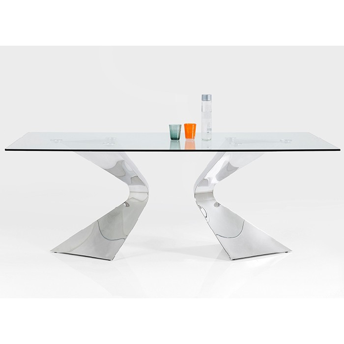 Kare Kare Table Gloria Chrome 200X100cm Dining Tables Dining - The Atrium