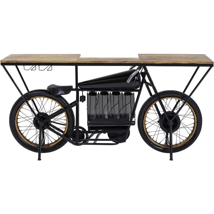 Kare Motorbike Console Black Bar Tables Dining - The Atrium