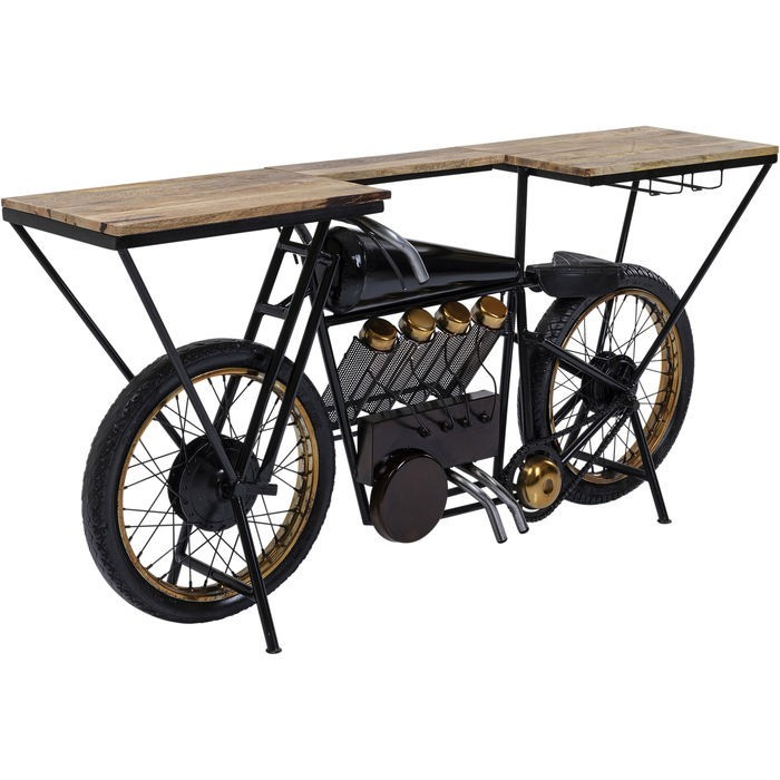 Kare Motorbike Console Black Bar Tables Dining - The Atrium