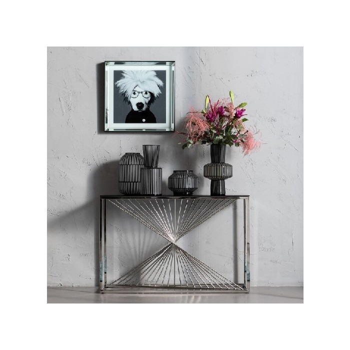 Kare Console Laser Silver Clear Glass 120X40cm Console Tables Living ...