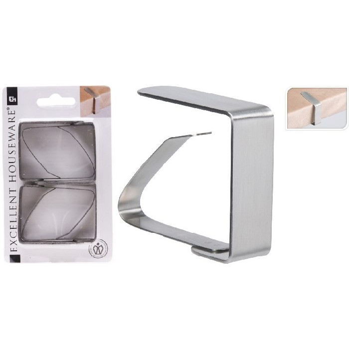 Stainless Steel Table Cloth Clamps Set Of 4 Pieces Table Cloths Runners ...
