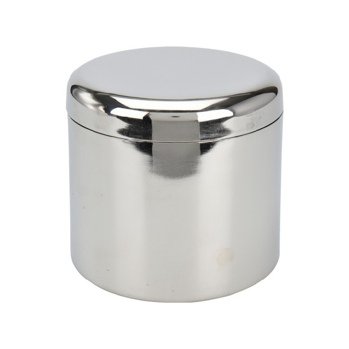 Round Storage Box Silver 13Cm Food Storage Kitchenware - The Atrium