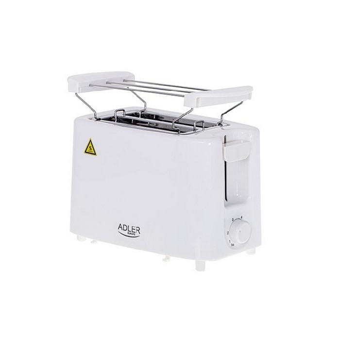 Adler Ad3223 Toaster 2 Slices White With Grate Toasters Small ...