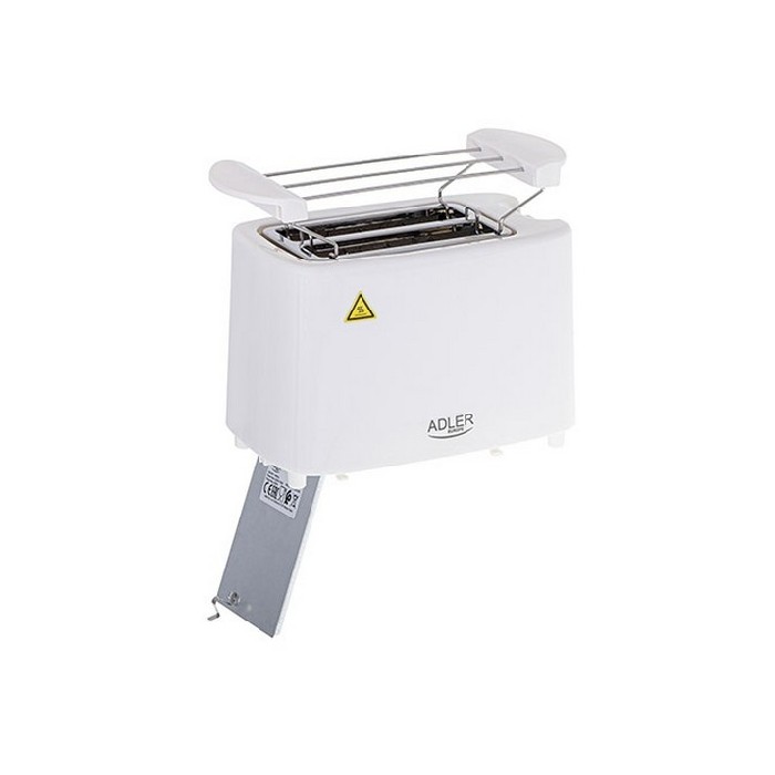 Adler Ad3223 Toaster 2 Slices White With Grate Toasters Small ...