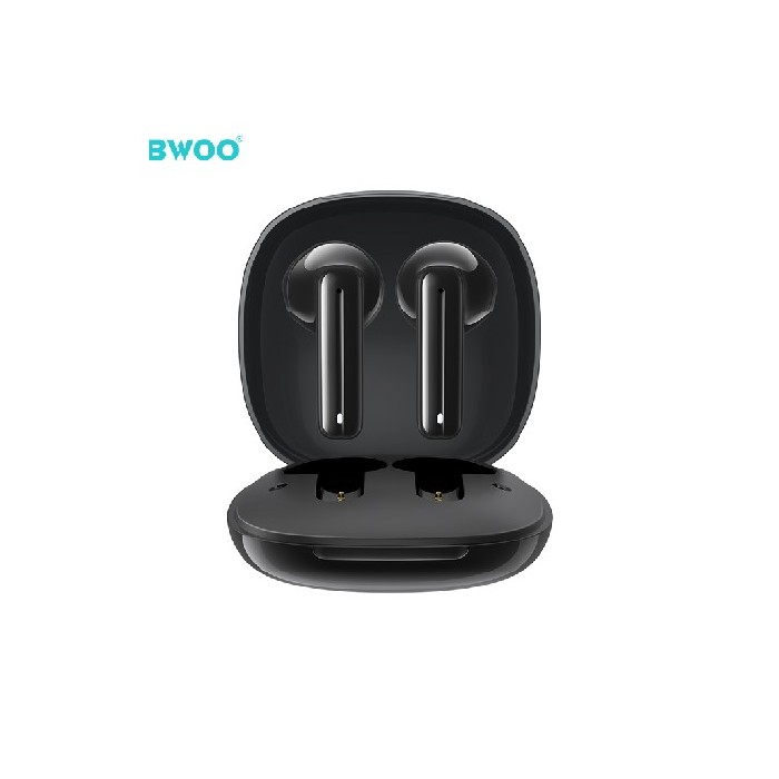 Bwoo Wireless Earphones Black Headphones Ear Pods Electronics - The Atrium