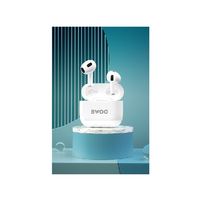Bwoo Bw49 Noise Cancelling Earbuds White Headphones Ear Pods ...