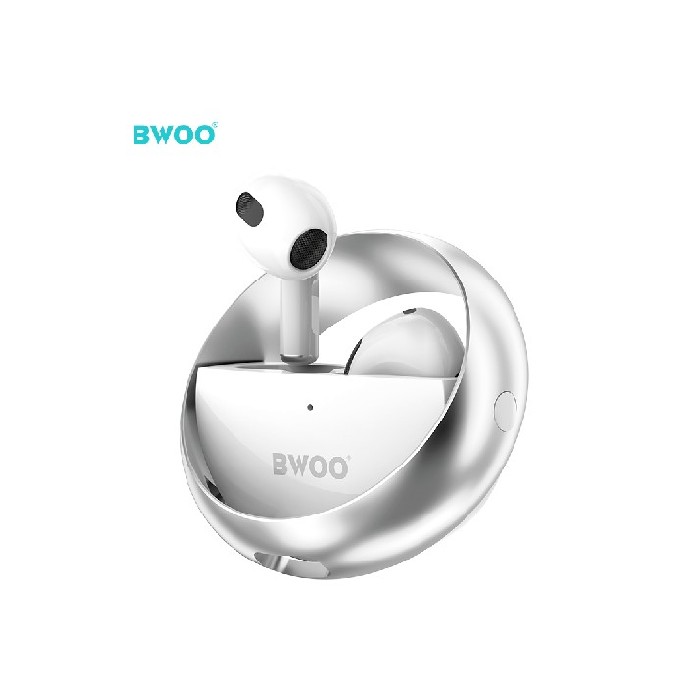 Bwoo Bluetooth Headset 51 Tws Silver Headphones Ear Pods Electronics ...