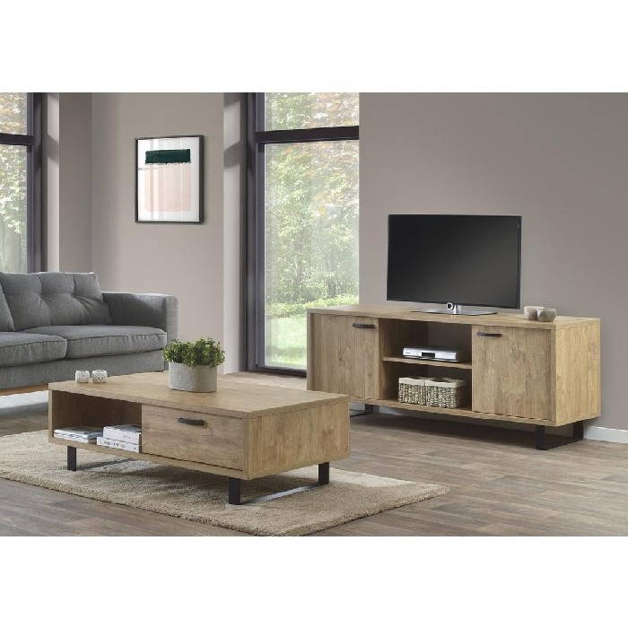 Como Tv Table Finished In Golden Oak Tv Tables Living - The Atrium