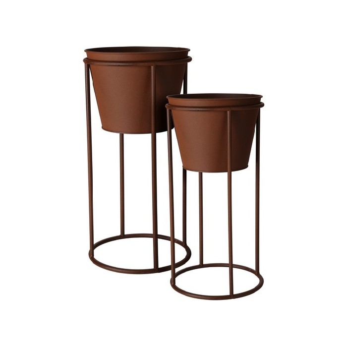 Plant Holder On Stand Set 2Pcs Pots Planters Troughs Gardening - The Atrium