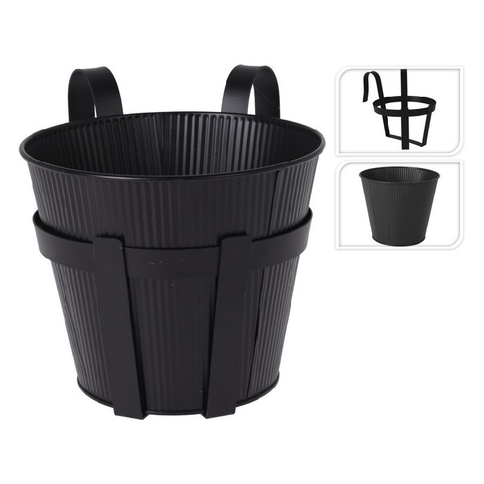 Planter Ribbed Metal Pots Planters Troughs Gardening - The Atrium