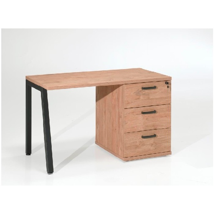 Home Space Desk With 3 Drawers Finished In Golden Oak Office Desks ...