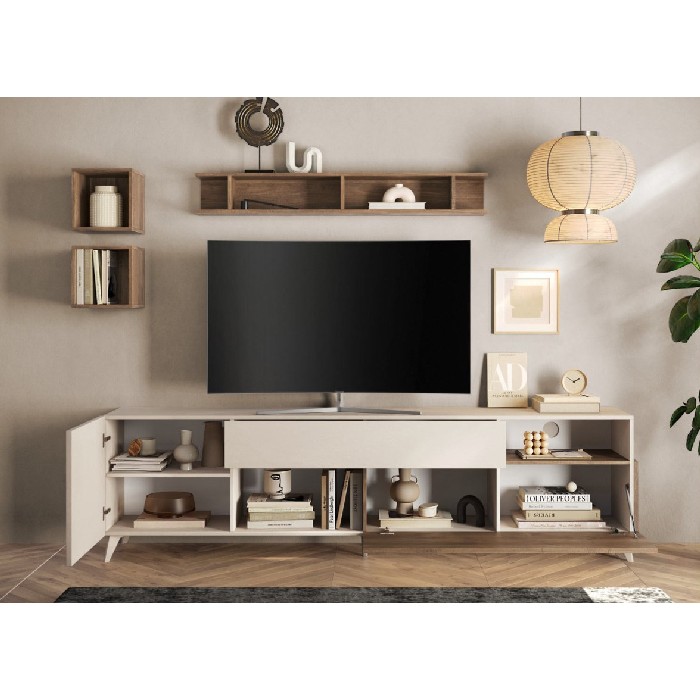 Monaco Tv Table Finished In Cashmere Mercure Oak Tv Tables Living - The ...