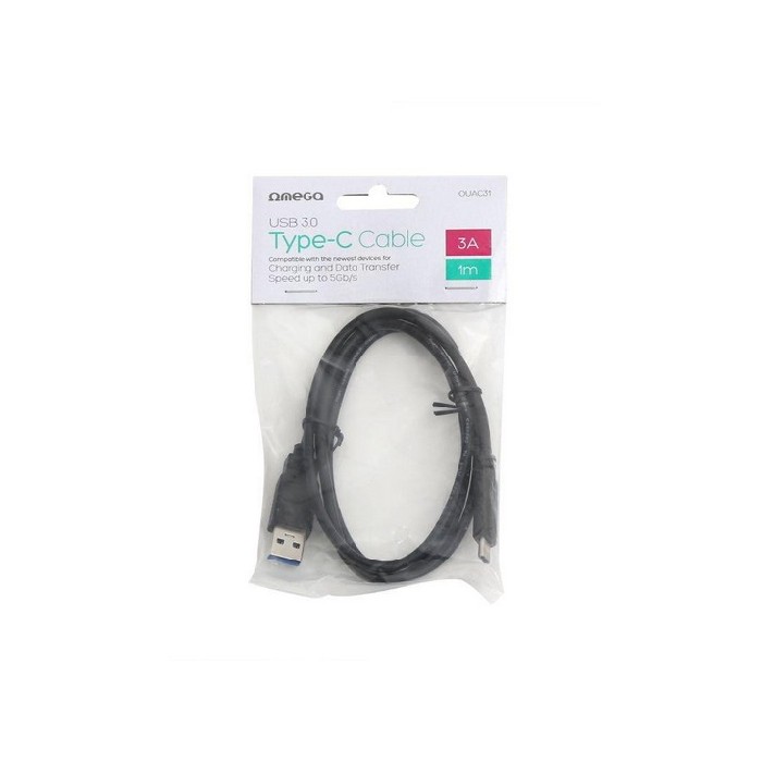 Omega Usb Type C To Usb Cable 3A 1M Black Cables Chargers Adapters ...