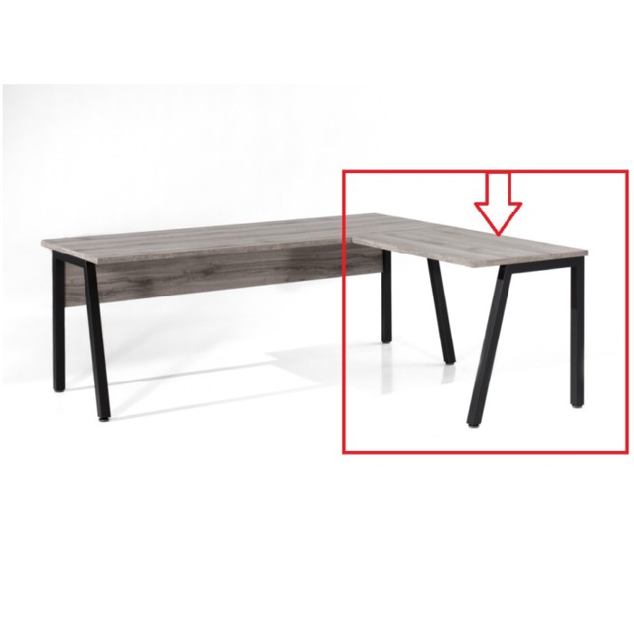 Pronto Desk Return 100X66 Sherman Grey Office Desks Office - The Atrium