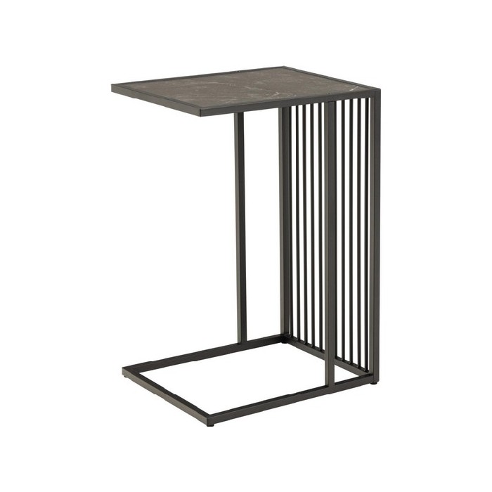 Strington Side Laptop Table Black Marble Look Top Coffee Tables Living ...