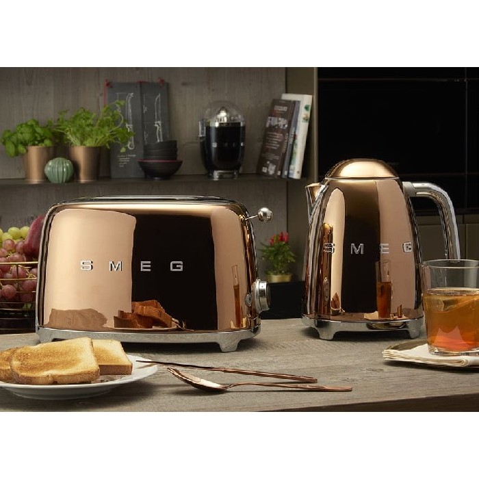 Smeg Toaster 2 Slice Rosegold Tsf01rgeu Toasters Small Appliances - The ...