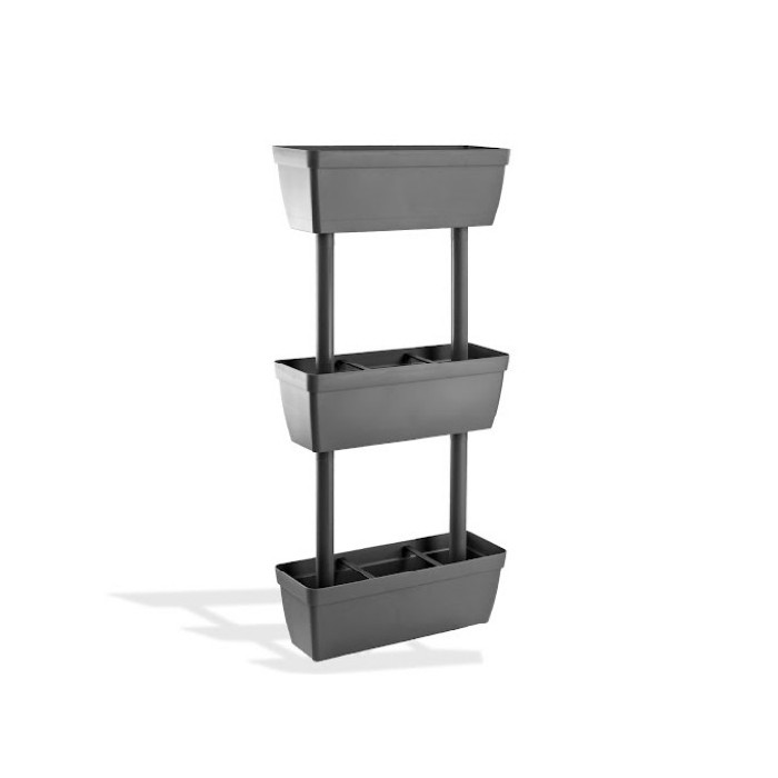 Artplast Plastic Vertical 3 Tier Plant Pots Planters Troughs Gardening ...