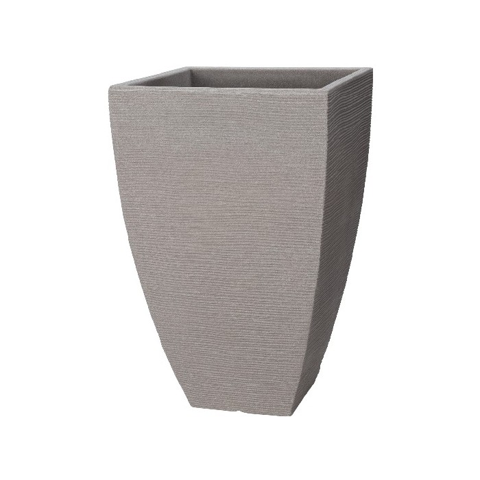 Flowerpot Ribbed Qaudr Dia 40X Height 60Cm Colour Sand Pots Planters ...