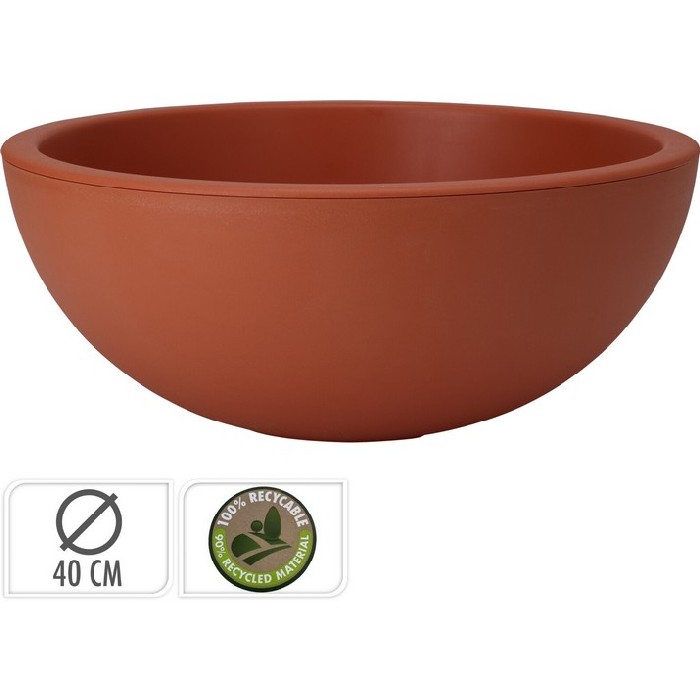 Flowerpot Ek Dia 40Xh16cm Pots Planters Troughs Gardening - The Atrium